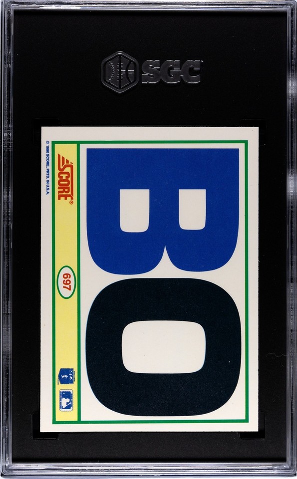 1990 Score Bo Jackson #697 SGC 10 GEM MINT Bo Knows Baseball Football ...