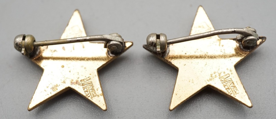 WWII False Bullion Army Brigadier General Dress Insignia Pins Set by ...