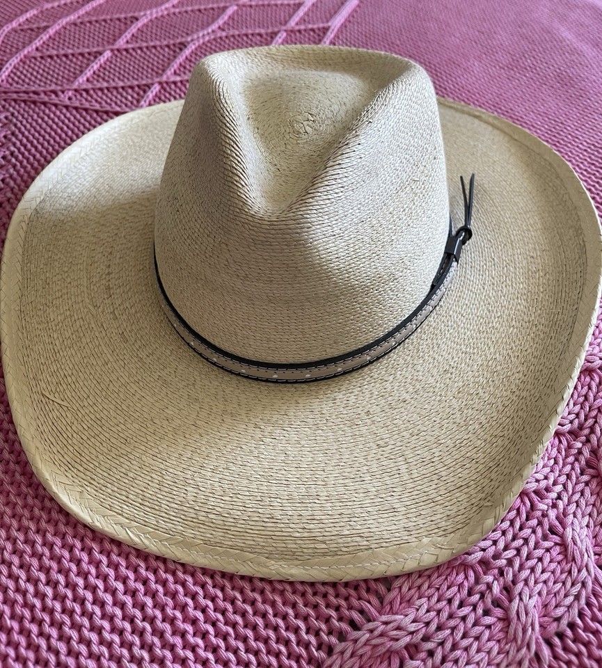 STETSON SAWMILL PALM LEAF WESTERN HAT LARGE | eBay