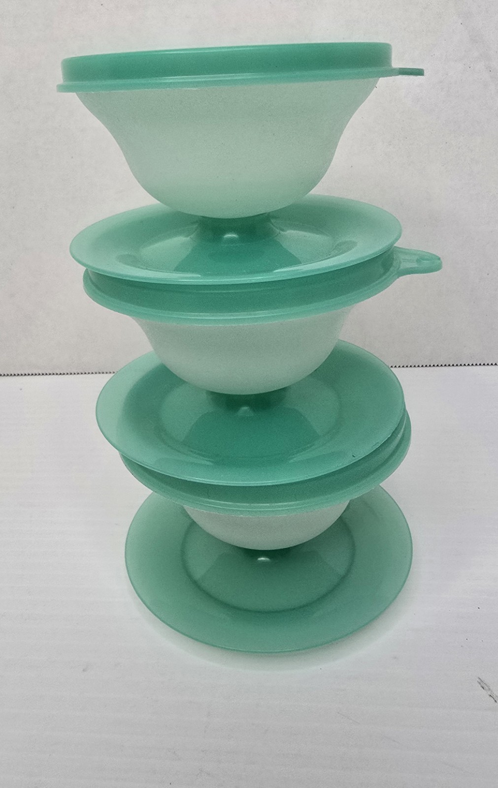 Tupperware- Dessert- Pudding Cups -Sundae -Jell-O -Parfait - Set of 3 ...