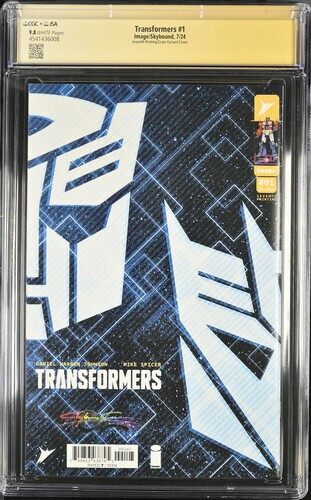 Transformers #1 CGC JSA 9.8 Clayton Crain Infinity Signed 7th Printing ...