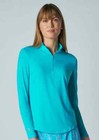 NWT G LIFESTYLE CARIBBEAN TURQUOISE Long Sleeve Mock Golf Shirt S M L ...