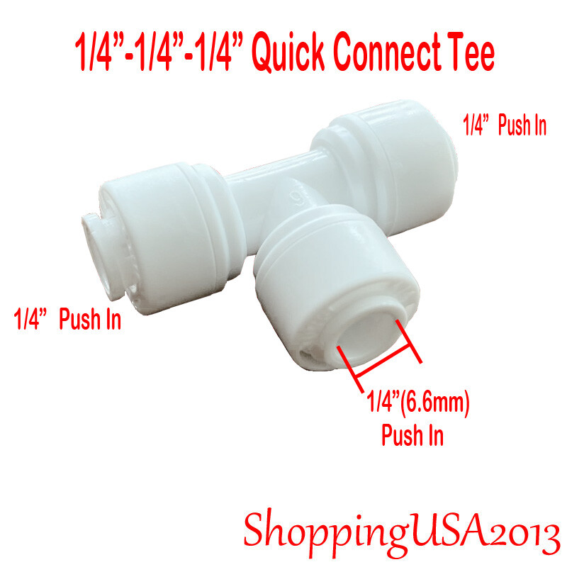 100 Pc Water Filter Connector Fitting Quick Connect Thread Push In 1/4 ...