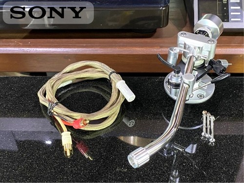 SONY PUA-1600S Tone Arm with Genuine Cable etc. Silver first come first ...