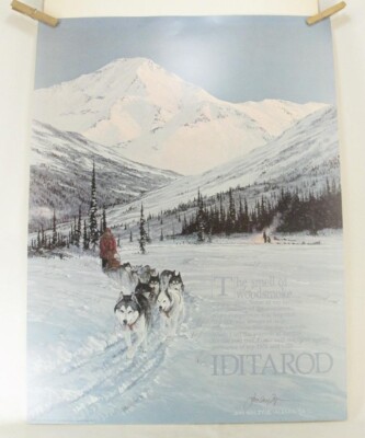 Jon Van Zyle Print 1990 IDITAROD Print Poster 1990 Signed by Artist | eBay