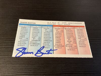 STRAT-O-MATIC Signed Shawn Barton 1995 Giants | eBay