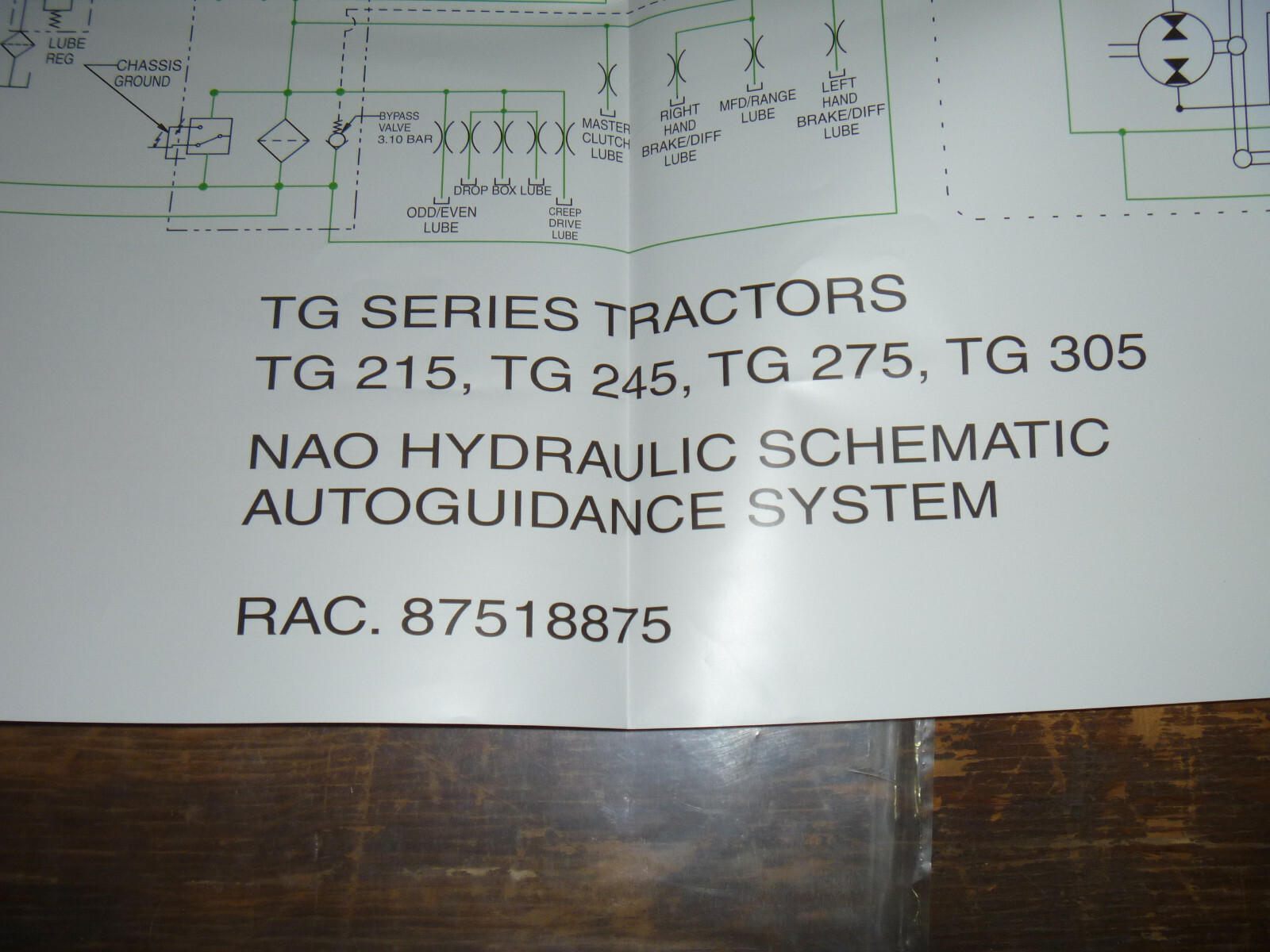 New Holland TG215 TG245 Autoguide Tractor NAO Hydraulic Schematic ...