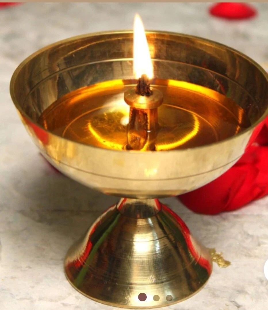 Lighting Lamp In Temple