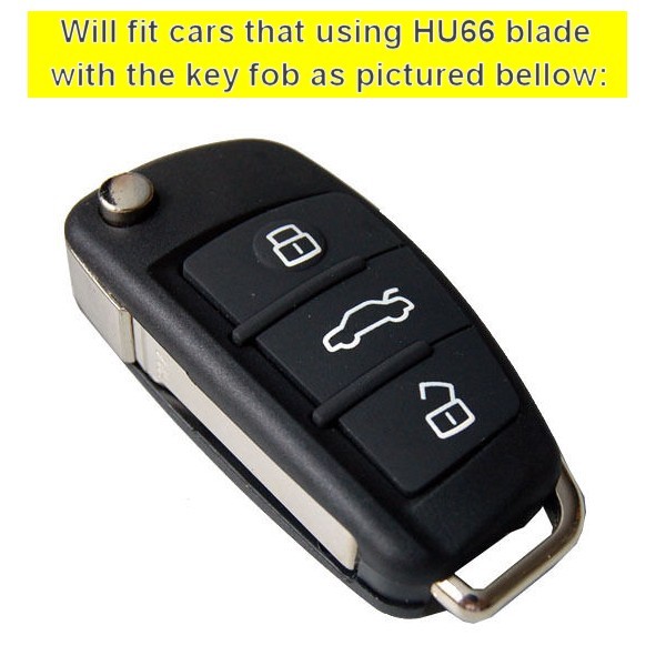 Key Blade for AUDI A3 A4 A6 A8 TT Uncut Fob Blade / Key Blank HU66 (HAA ...