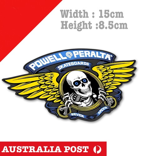 POWELL PERALTA WINGED RIPPER Skull Skateboarding Logo Decal Sticker ...
