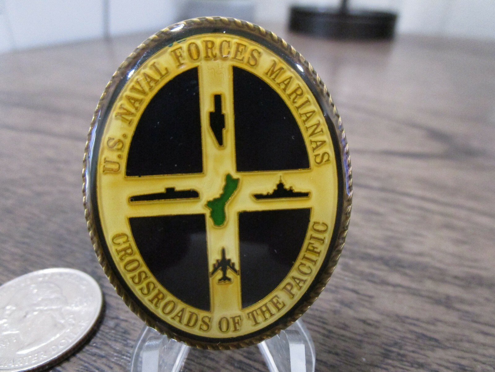 USN US Naval Forces Marianas Guam Navy CNOCM (SS) Challenge Coin #625L ...
