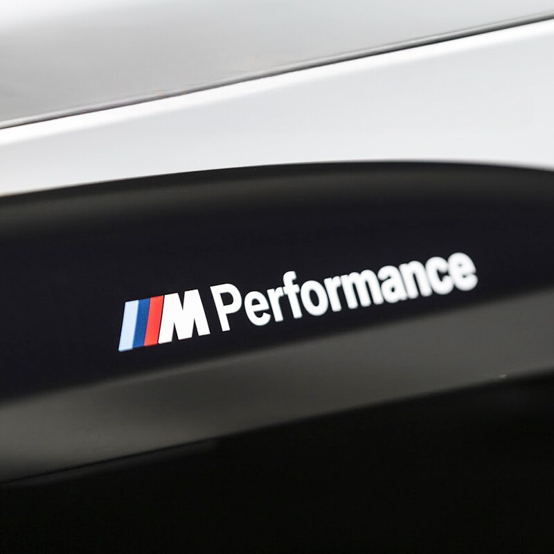2 X M Performance vinyl decal sticker Side Skirt 200mm White For BMW1 3 ...