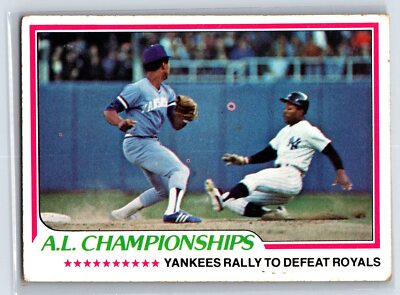 1978 Topps #411 1977 A.L. Championships Yankees/Royals | eBay