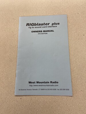 Rigblaster Plus Owners Manual, 4th Edition | eBay