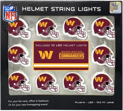 NFL LED Washington Commander Football Helmet String Night Christmas ...