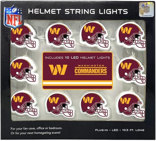 NFL LED Washington Commander Football Helmet String Night Christmas ...