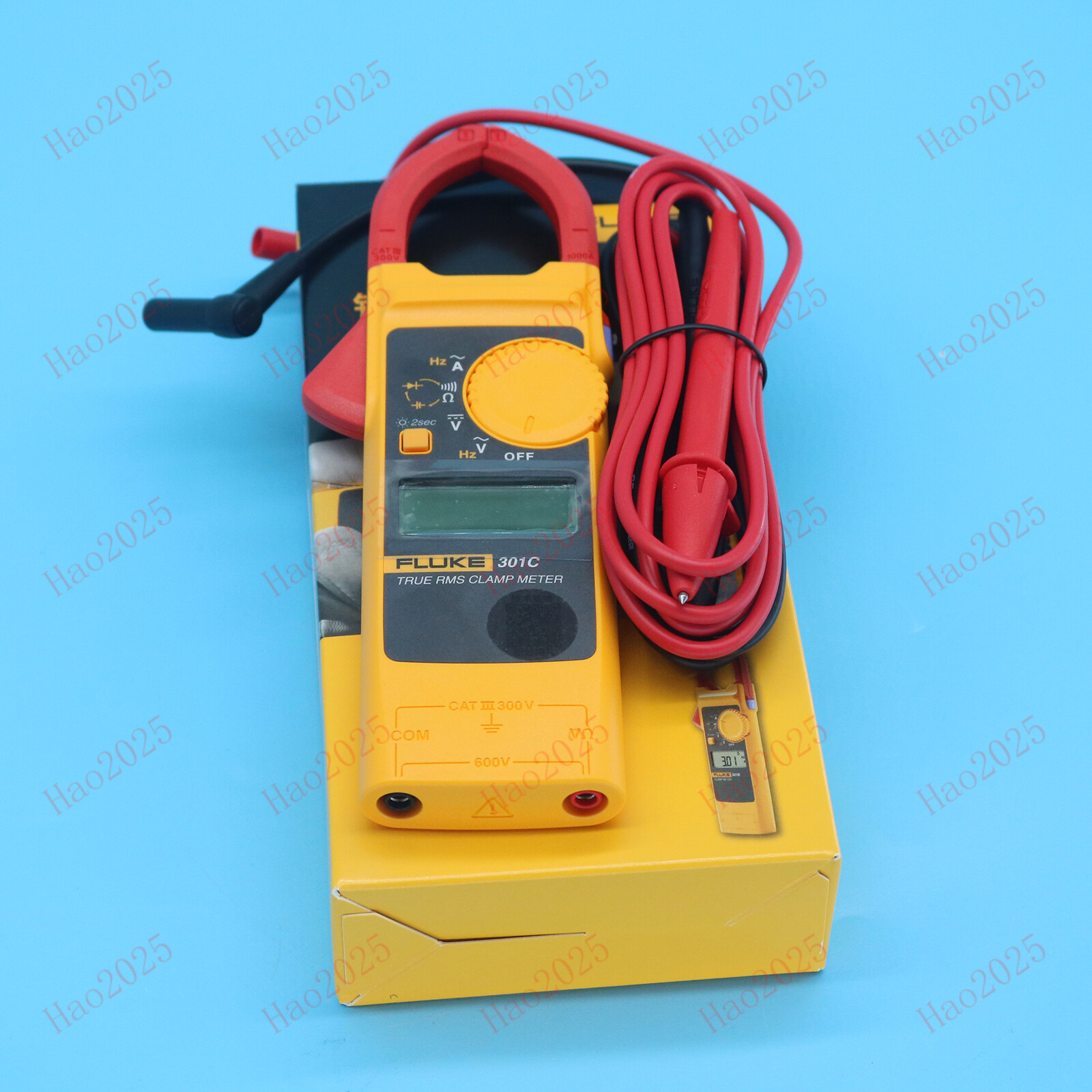Fluke 301C AC Digital Clamp Meter Voltage Tester Multitester New Free ...