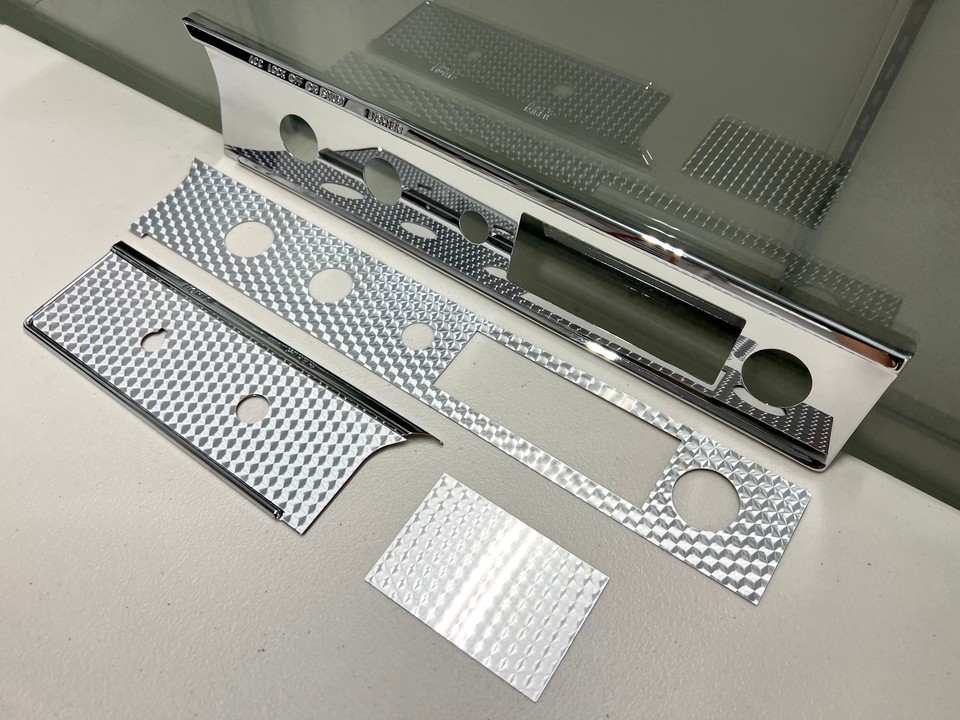 1964 Chevrolet Impala SS Dash Trim Molding Fascia Set w/ Engine Turned ...