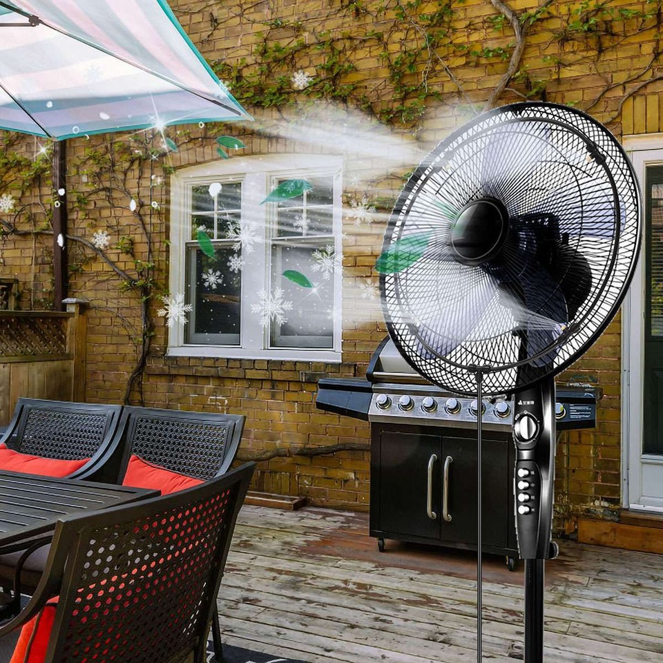 Outdoor Misting Fan Kit for a Cool Patio Breeze Water Mister Spray for ...