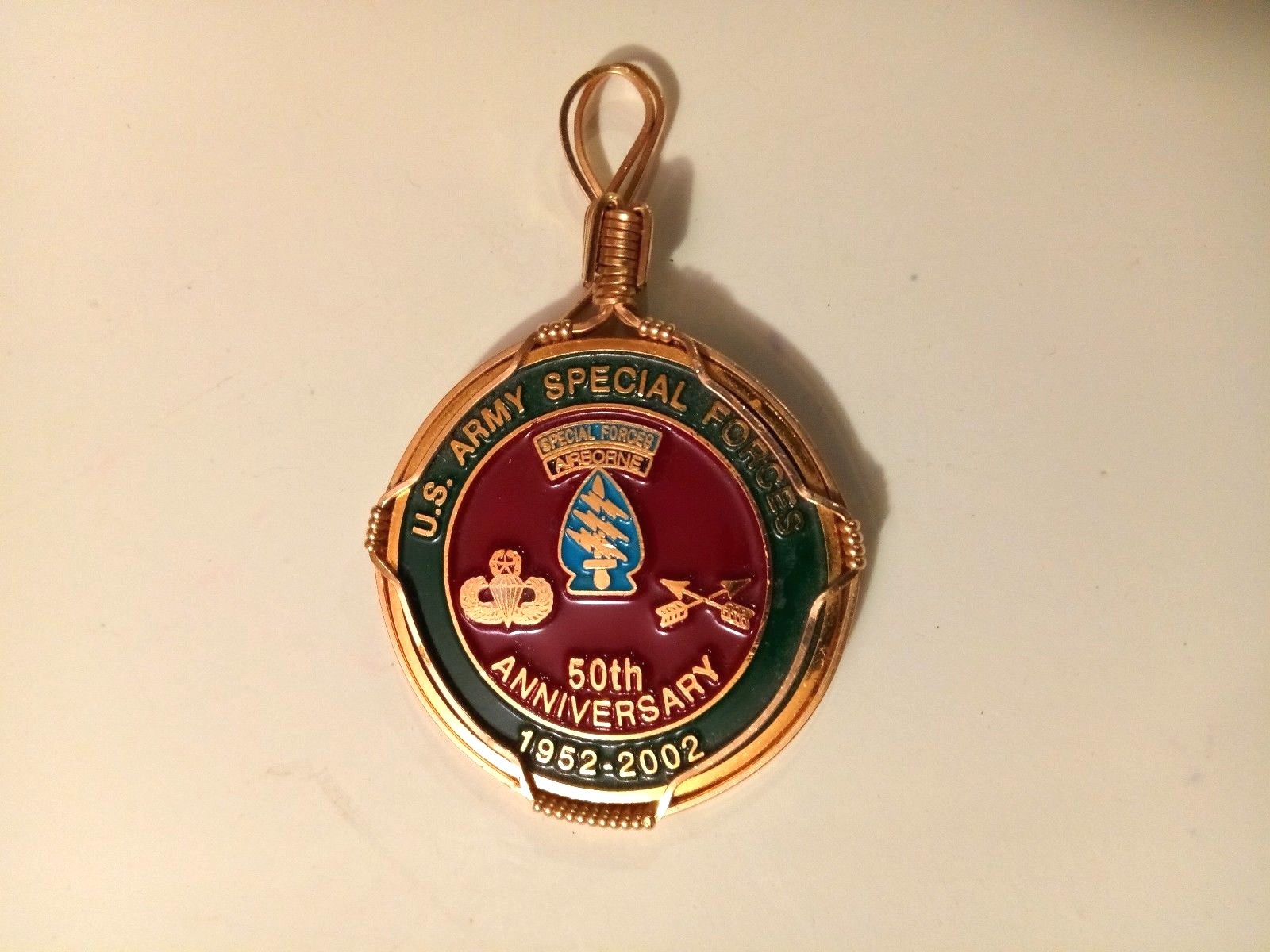 50th Anniversary U.S. Army Special Forces Pendant Colonel Aaron Bank | eBay