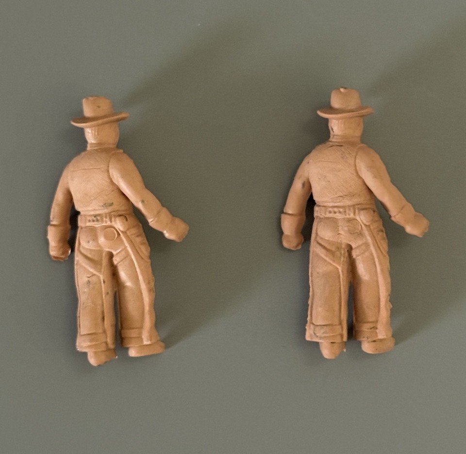 Lot 7 MARX BAR M RANCH Western Town PLAYSET COWBOY Toy Figures Chubby ...