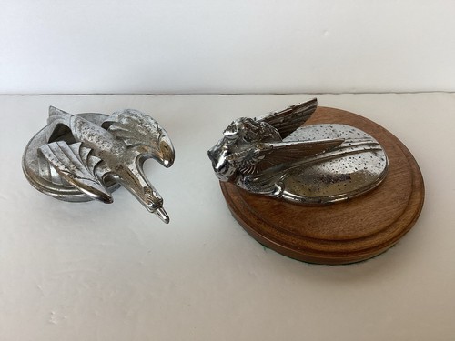 1930s PLYMOUTH FLYING MERMAID HOOD ORNAMENT & 1930s CHEVY RADIATOR CAP ...