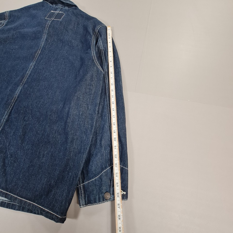Levis Mens Jacket Blue Large Chore Utility Field Denim Collared ...