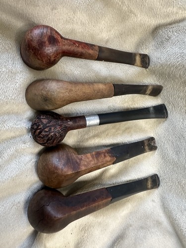 Lot of 5 Assorted Vintage Estate Pipes old-fashioned snowman pipe | eBay