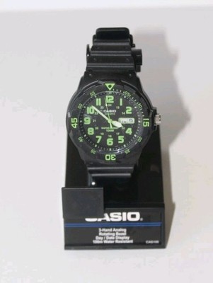 Casio MRW200H-3BV Dive Style Neo-Display 44.6 mm Black Resin Case and ...