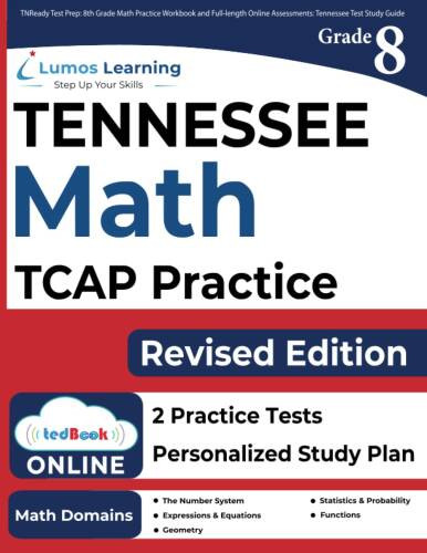 TNReady Test Prep: 8th Grade Math Practice Workbook and Full-length ...