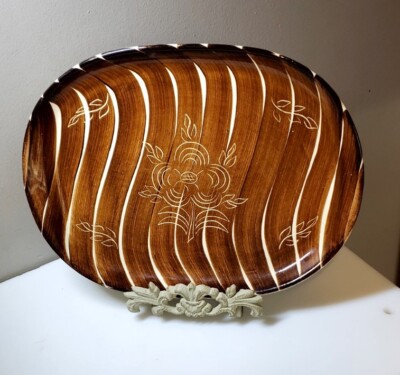 Purinton Intaglio Slip Ware Hand Painted plate platter 12" x 8¾" | eBay