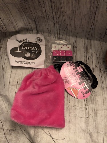 Fundex Girl’s Night Out Bunco To Go Dice Game in a Pink Travel Pouch 2 ...