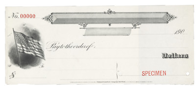 US Specimen Check ABNC #100 | eBay