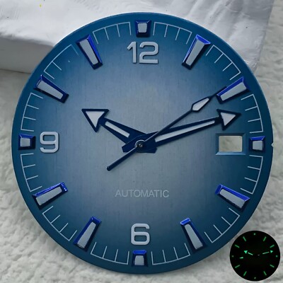 31mm Luminous Graduated Blue Watch Dial + Hands Set for N35/36 | eBay
