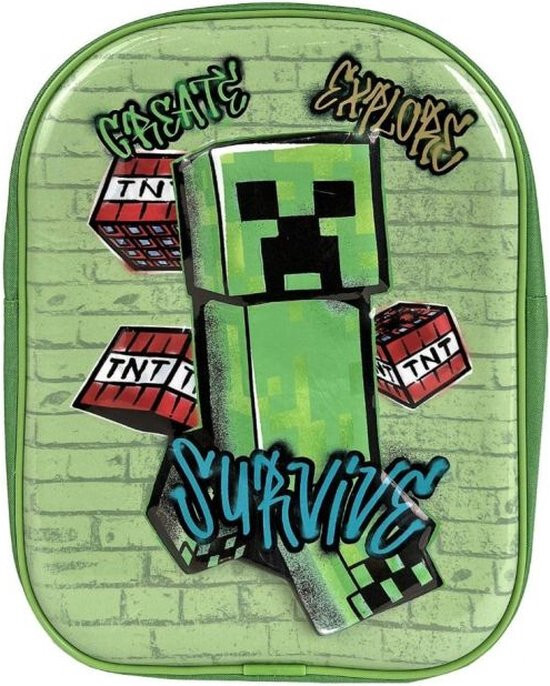Eva Minecraft Creeper TNT 3D Backpack for Kids 5060569228494| eBay