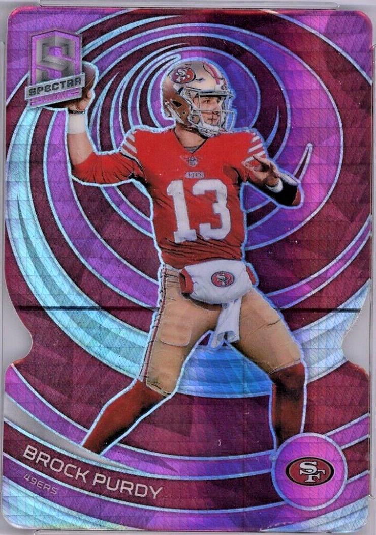 2023 Panini Spectra - Brock Purdy #84 Neon Pink Prizm Die-Cut /20 for ...
