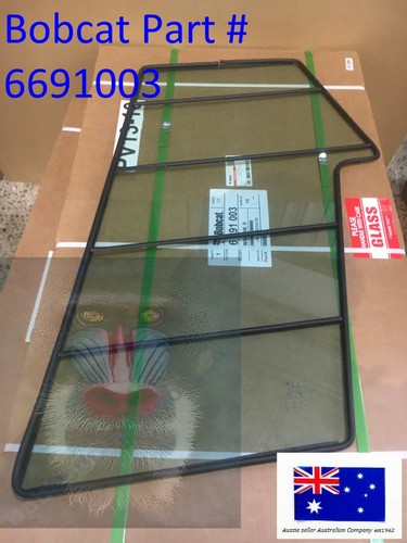 Bobcat Genuine RHS Rear Glass Window 6691003 T180 T190 T200 T250 T300 ...