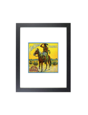 Chief Oranges Redlands San Bernadino Fruit Crate Label Matted & Framed ...