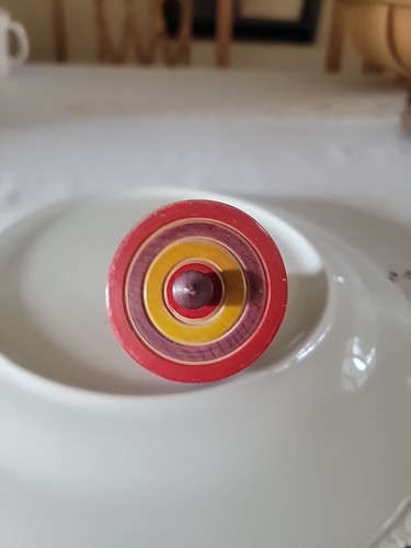 Vintage, Wooden Classic Spinning Top, Hand Crafted Painted Hobby | eBay