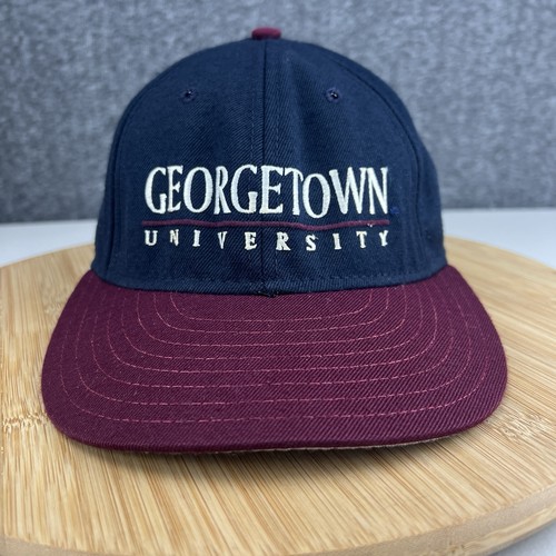 Vintage Georgetown University Hat Cap Snapback Black Embroidered Made ...