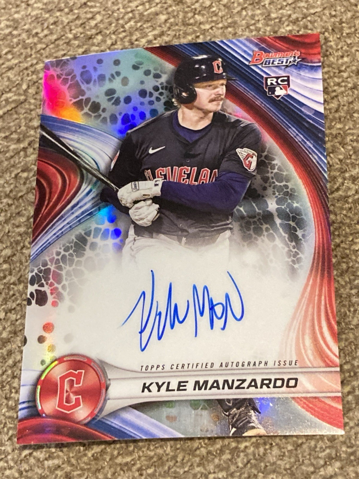 Kyle Manzardo 2024 Bowman's Best #B24-KM Best of 2024 Autographs ...