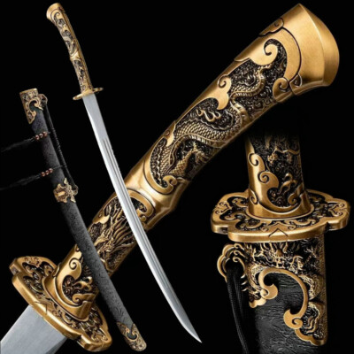 Battle Ready Chinese Saber Dao Sharp High Carbon Steel Broadsword Sword ...