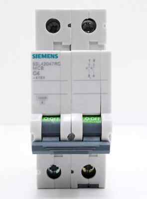 3PCS LOT- Siemens 5SL42047RC MCB 4A, 2Pole,10kA, C-Curve- Brand New | eBay