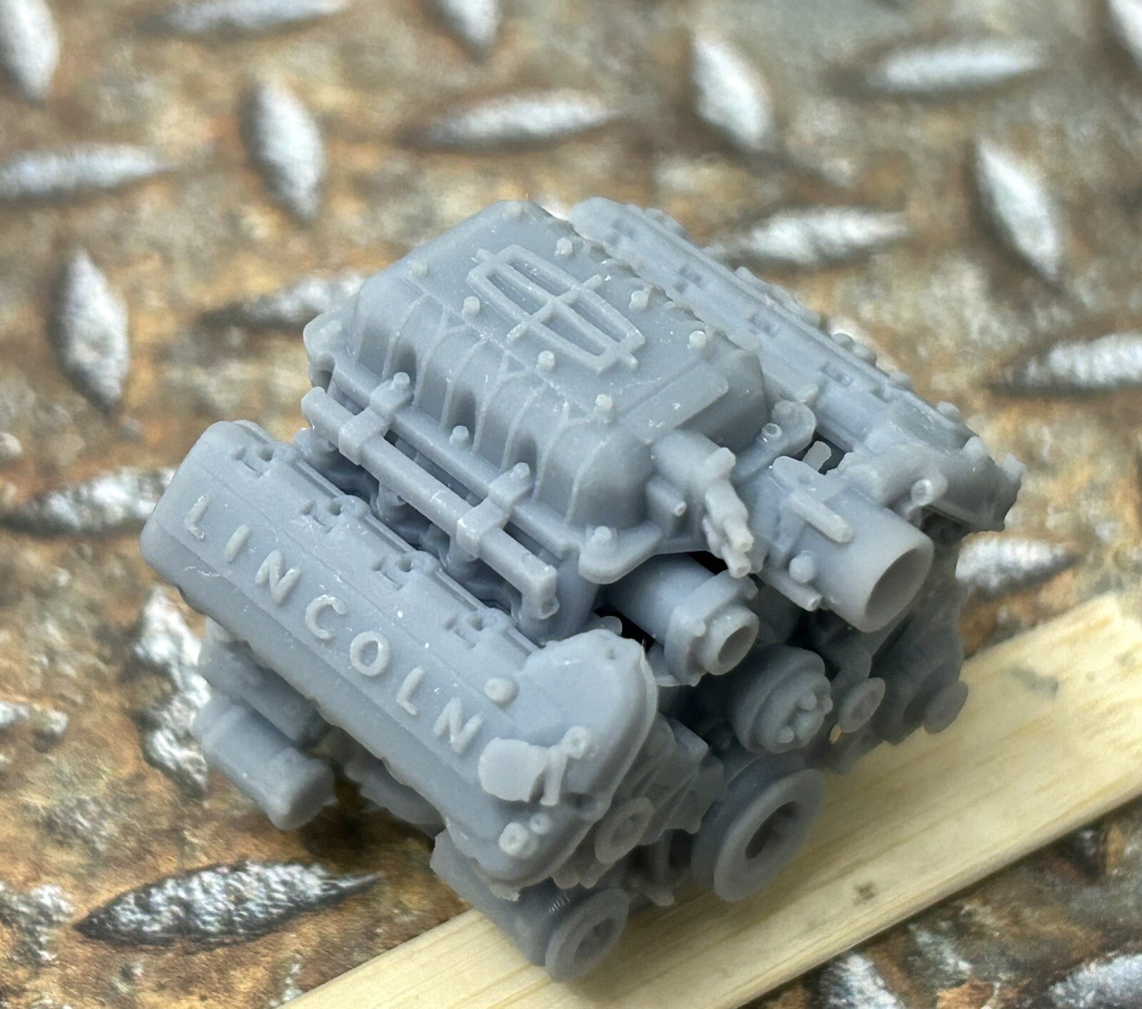 Resin Custom Lincoln Supercharged engine for scale model cars, 1/24 1/ ...