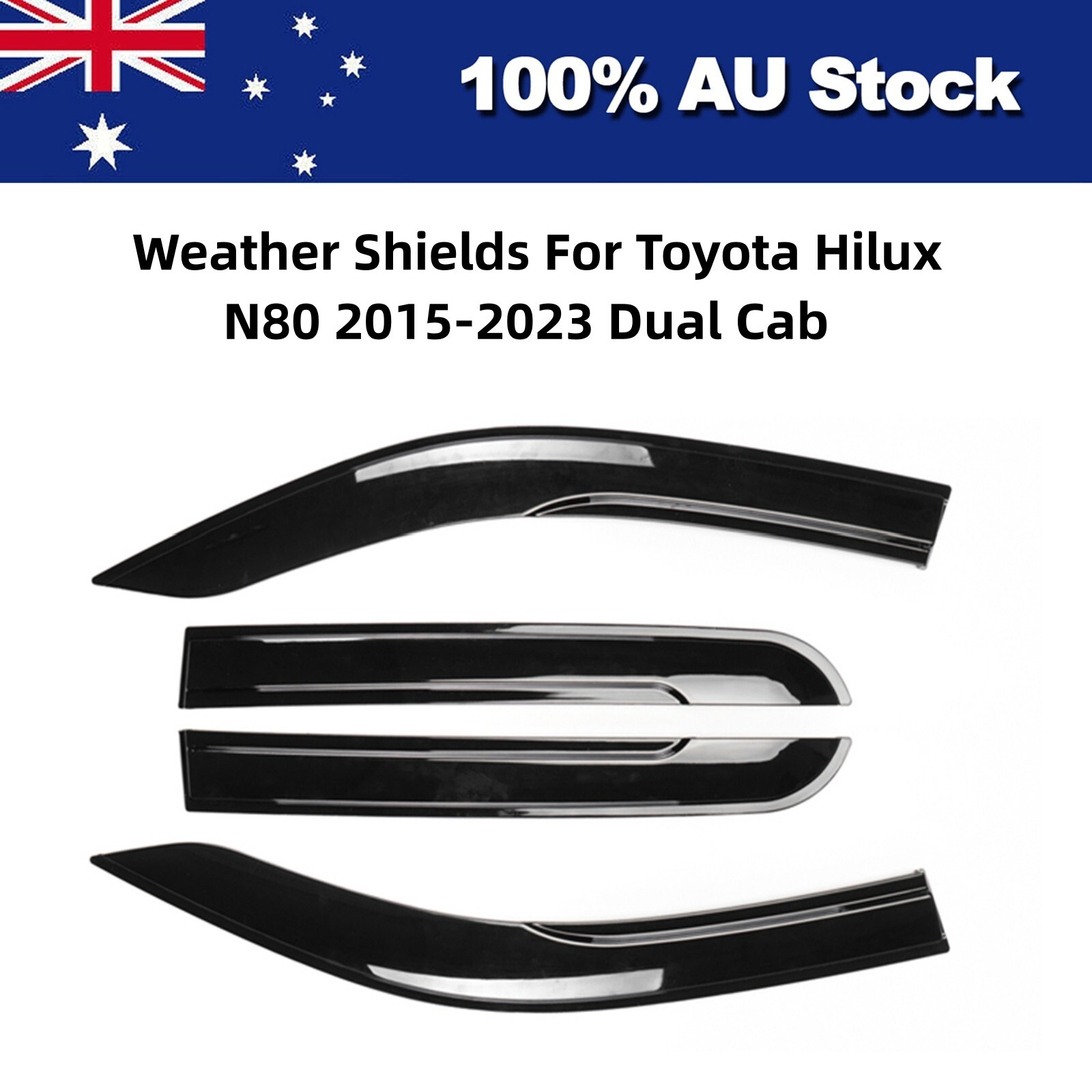 Premium Weather Shields Window Visor For Toyota Hilux N80 2015-2023 ...
