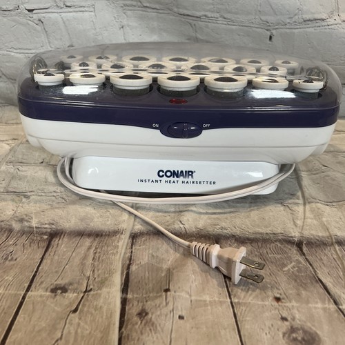 Conair Instant Heat Hair Setter Hot Rollers W/19 Metal Clips Hairsetter ...