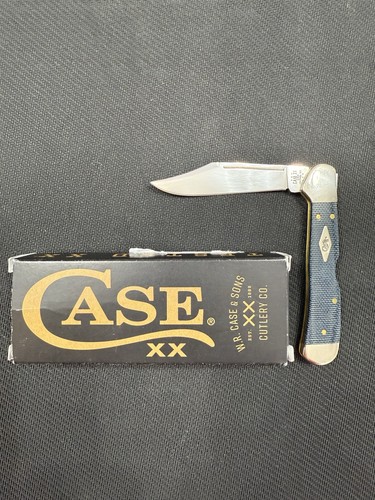Case Knives Mini Copper lock Blue Blue Denim Canvas Laminate 6052 | eBay