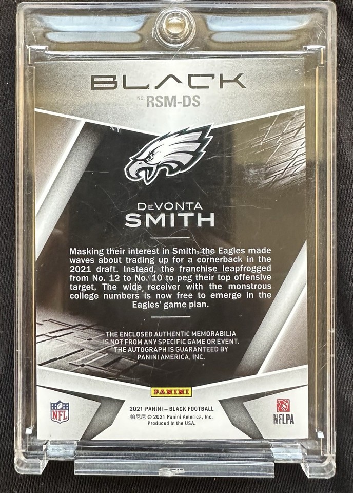 2021 Panini Black -Devonta Smith RPA #/35 Beautiful 4 Color Patch | eBay