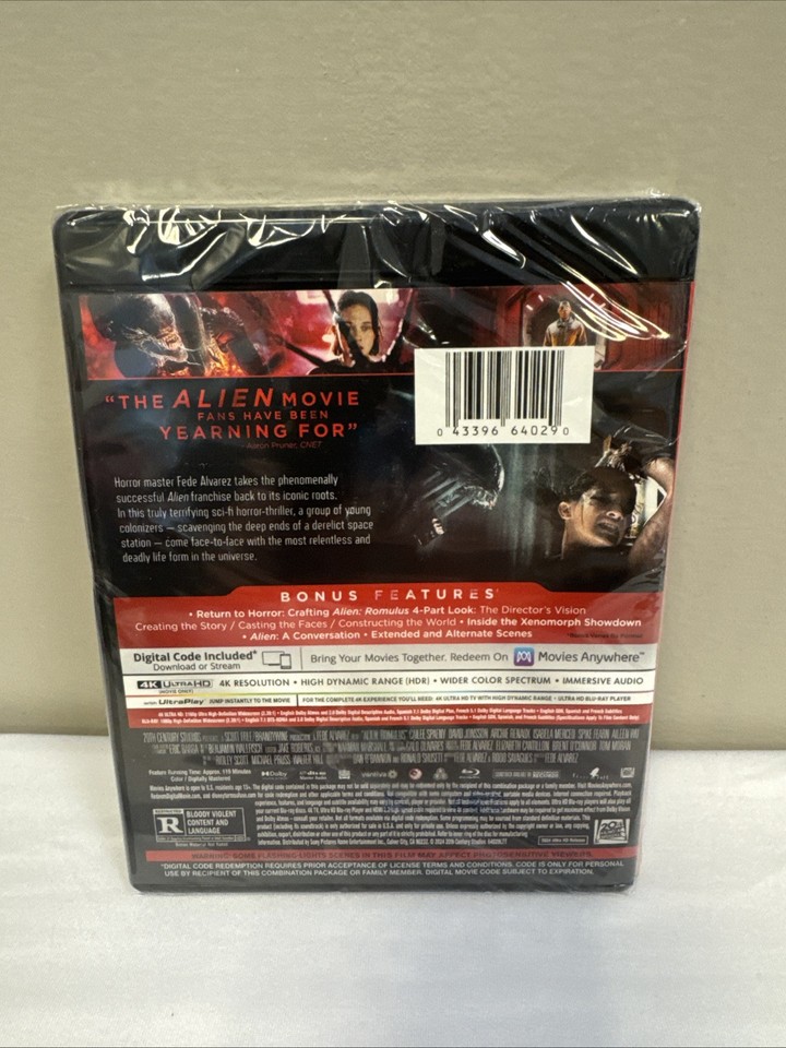 Alien: Romulus [New 4K UHD Blu-ray] With Blu-Ray, 4K Mastering, Digital ...