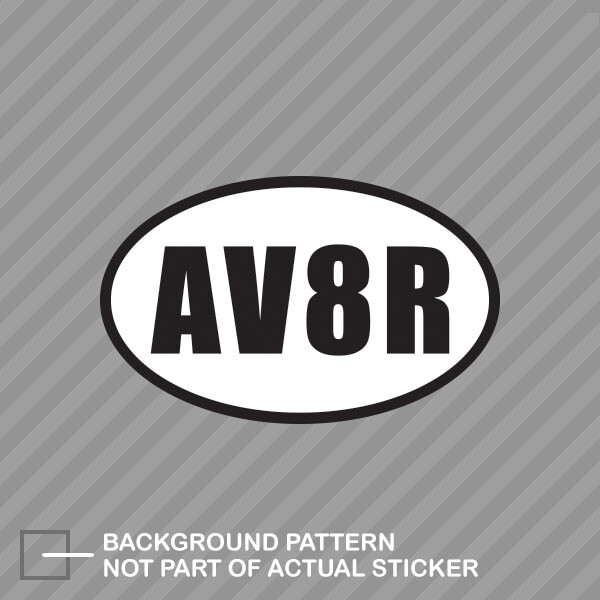 Oval AV8R Aviator Sticker Decal Vinyl fly flying pilot | eBay